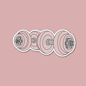 Old Dumbbell Sticker, Powerlifting Sticker, Weightlifting Sticker ...