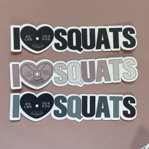 I Heart Squats Sticker, Powerlifting Sticker, Weightlifting Sticker ...
