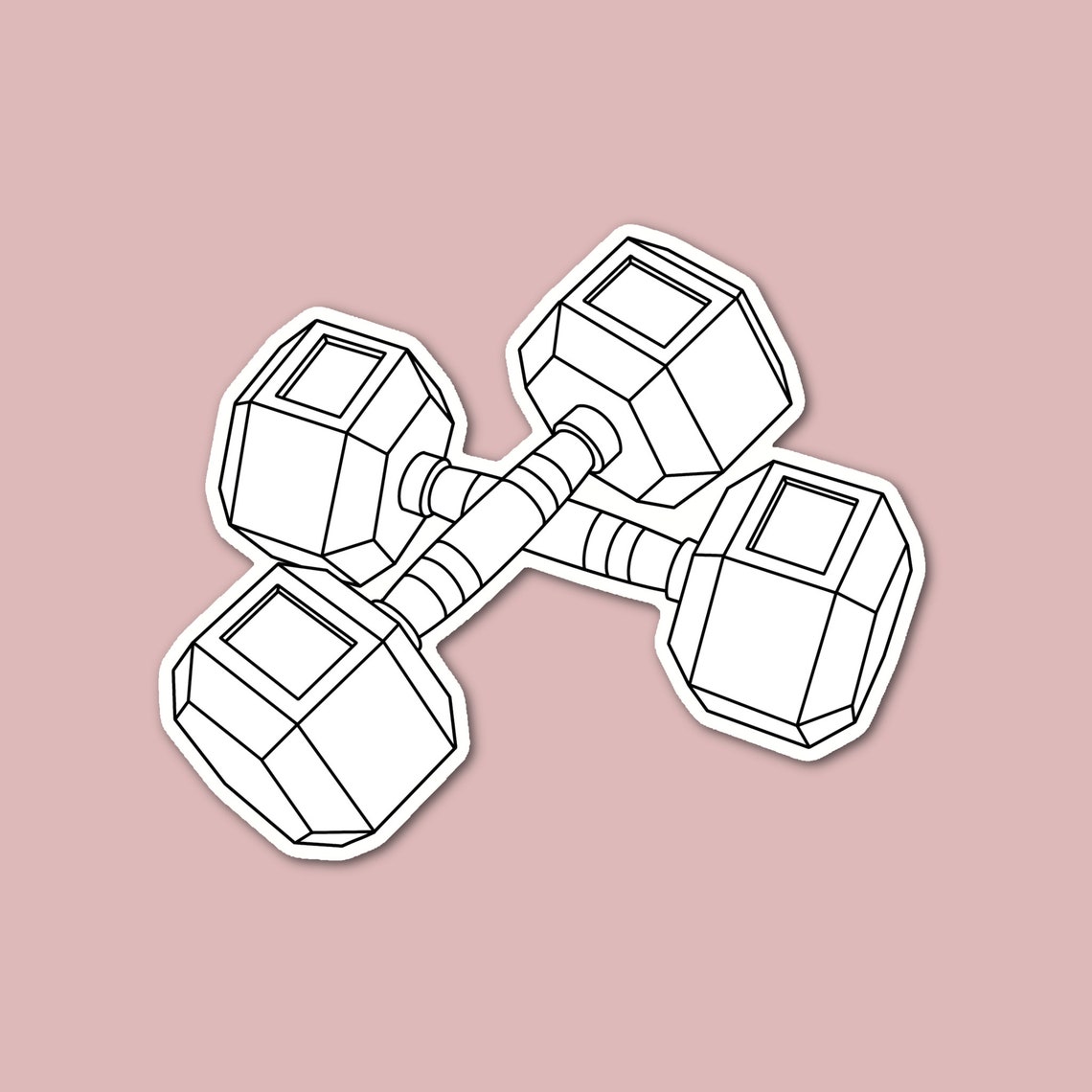 Dumbbell Sticker, Powerlifting Sticker, Weightlifting Sticker, Girls ...
