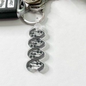 Lifting DNA Acrylic Keychain, Girls Who Powerlift, Gym Bag Keychain ...