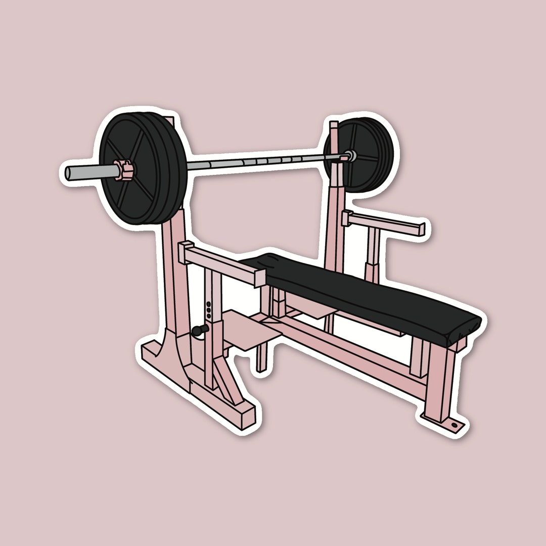 Bench Press Powerlifting Sticker, Gym Sticker, Weightlifting Sticker ...