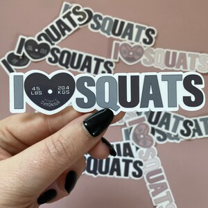 I Heart Squats Sticker, Powerlifting Sticker, Weightlifting Sticker ...