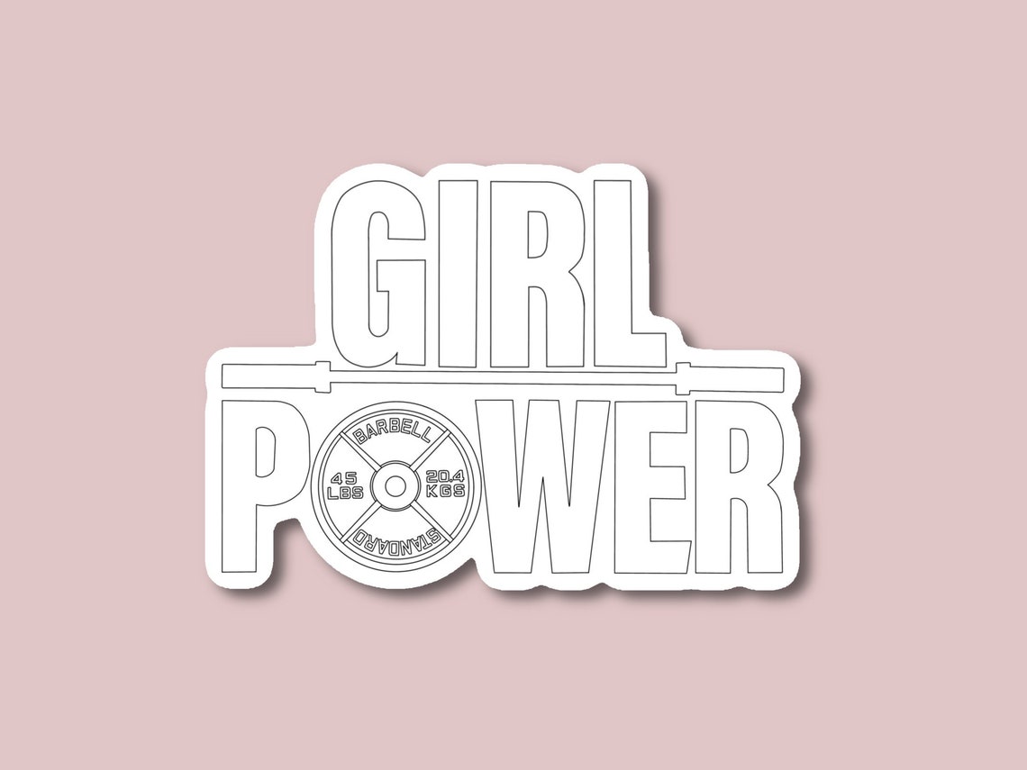 Girl Power Sticker, Powerlifting Sticker, Weightlifting Sticker, Girls ...