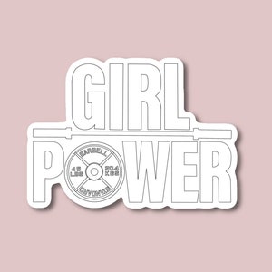 Girl Power Sticker, Powerlifting Sticker, Weightlifting Sticker, Girls ...