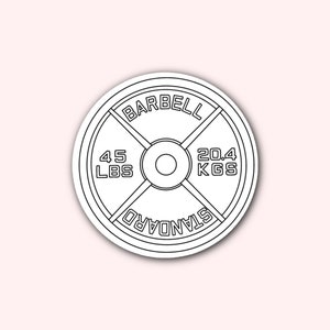 45lb Plate Sticker, Powerlifting Sticker, Weightlifting Sticker, Girls ...