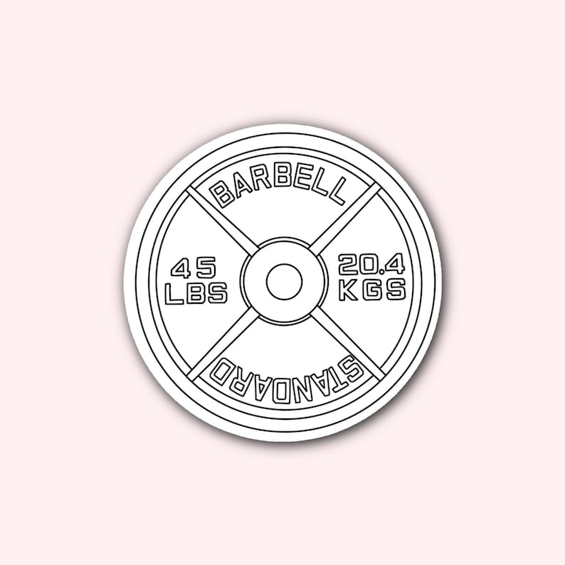 45lb Plate Sticker Powerlifting Sticker Weightlifting - Etsy