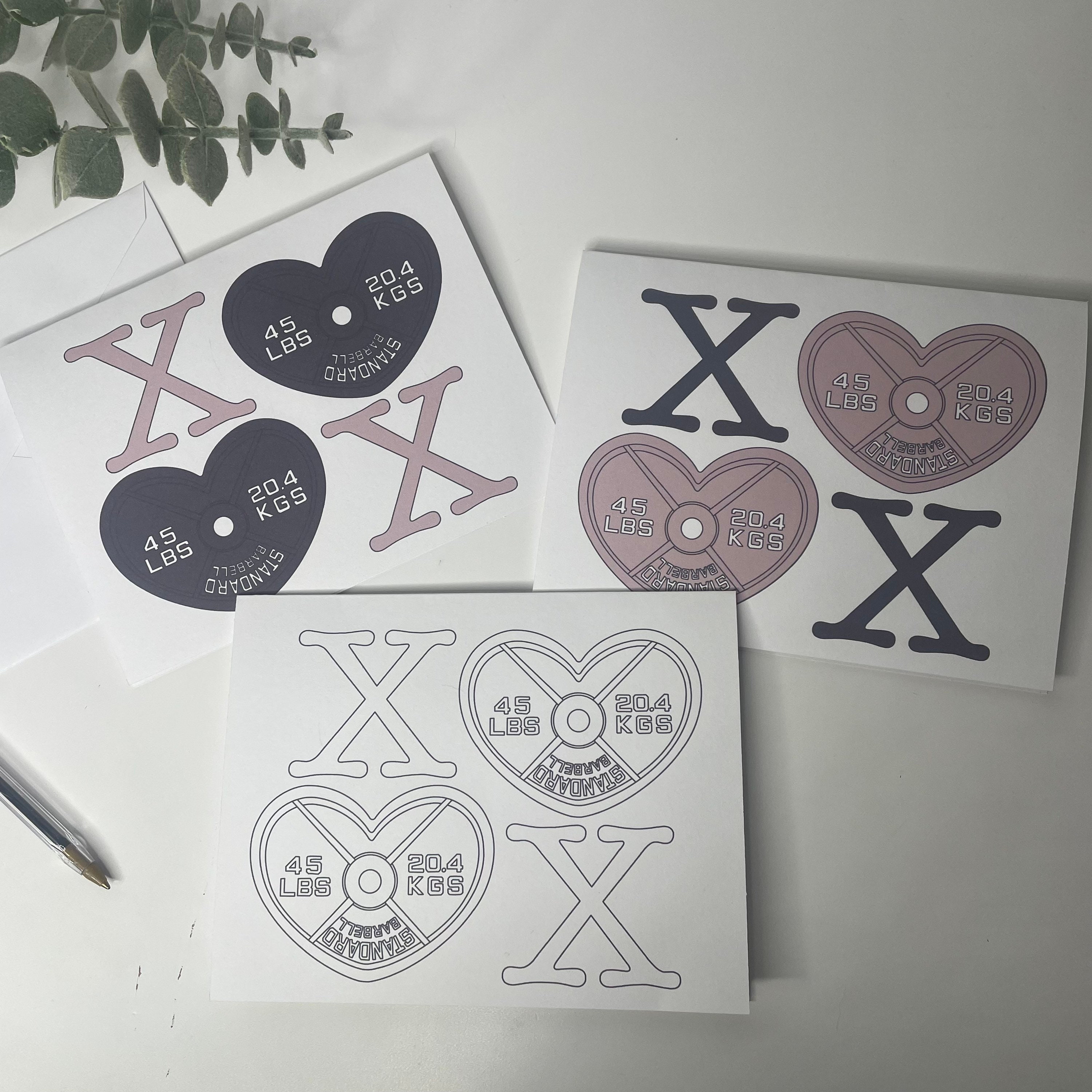 Pack of XOXO Lifting Valentine Blank Greeting Card With Envelope ...