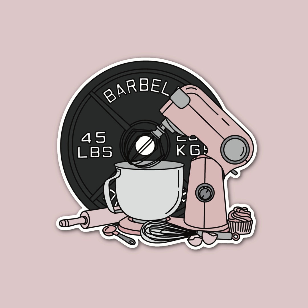 Lifting and Baking Sticker, Powerlifting Sticker, Weightlifting Sticker ...