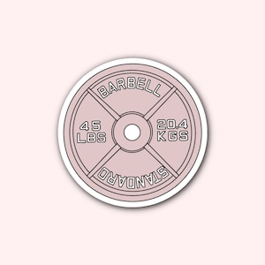 45lb Plate Sticker, Powerlifting Sticker, Weightlifting Sticker, Girls ...