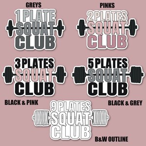 Squat Club Powerlifting Sticker, Weightlifting Sticker, Girls Who ...
