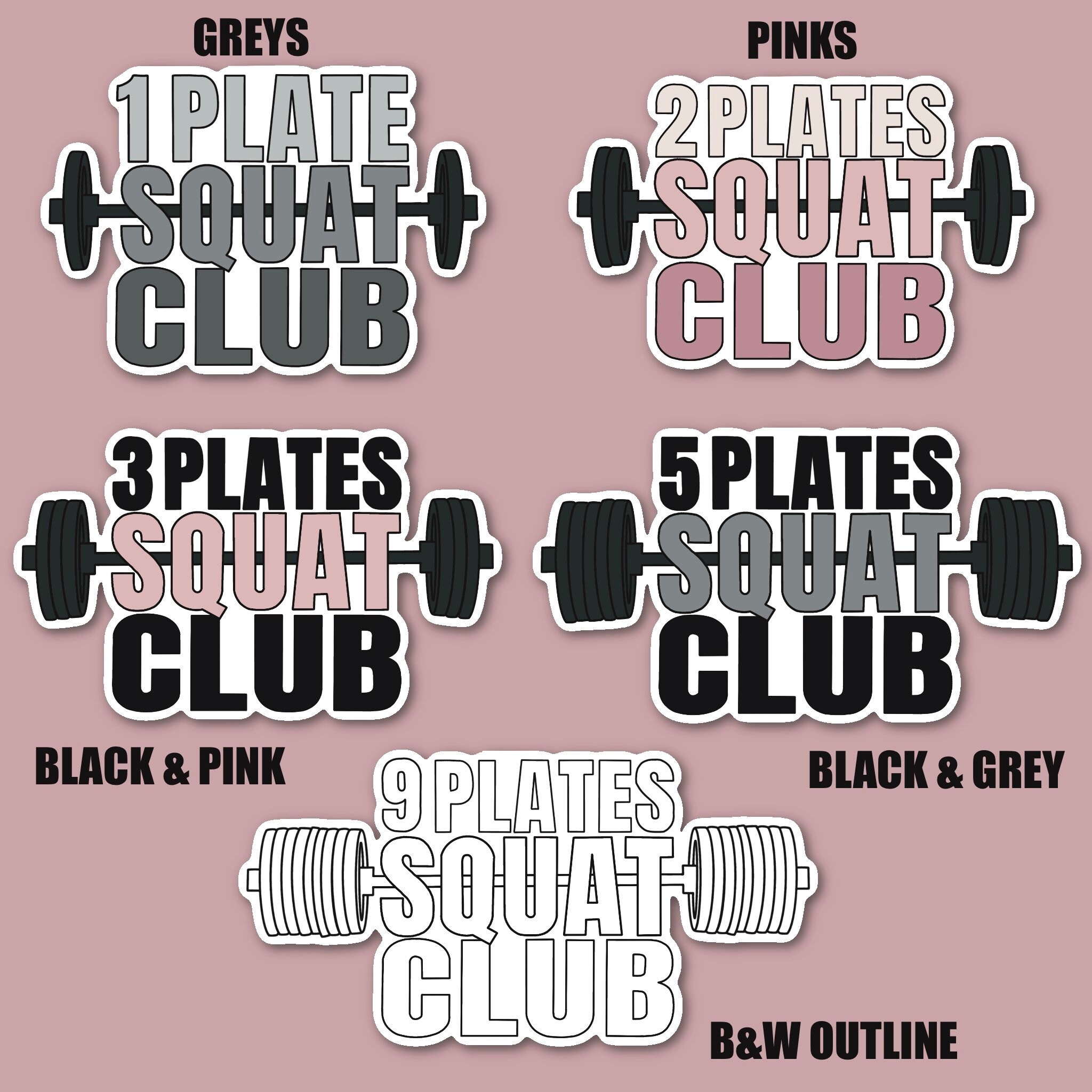 Squat Club Powerlifting Sticker, Weightlifting Sticker, Girls Who ...