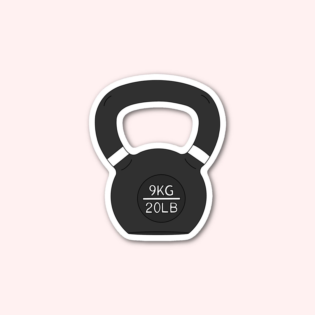 Kettlebell Water Resistant Sticker, Powerlifting Sticker, Weightlifting ...