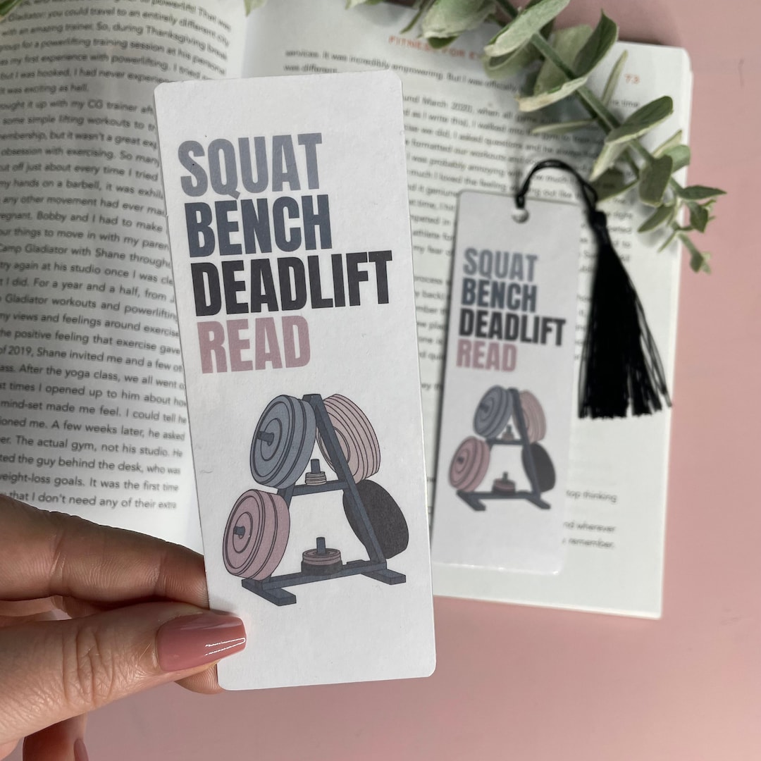 Squat Bench Deadlift Read Bookmark With Tassel, Book Lover Gift, Gym ...