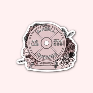 45lb Plate Stack With Flowers Sticker, Powerlifting Sticker ...