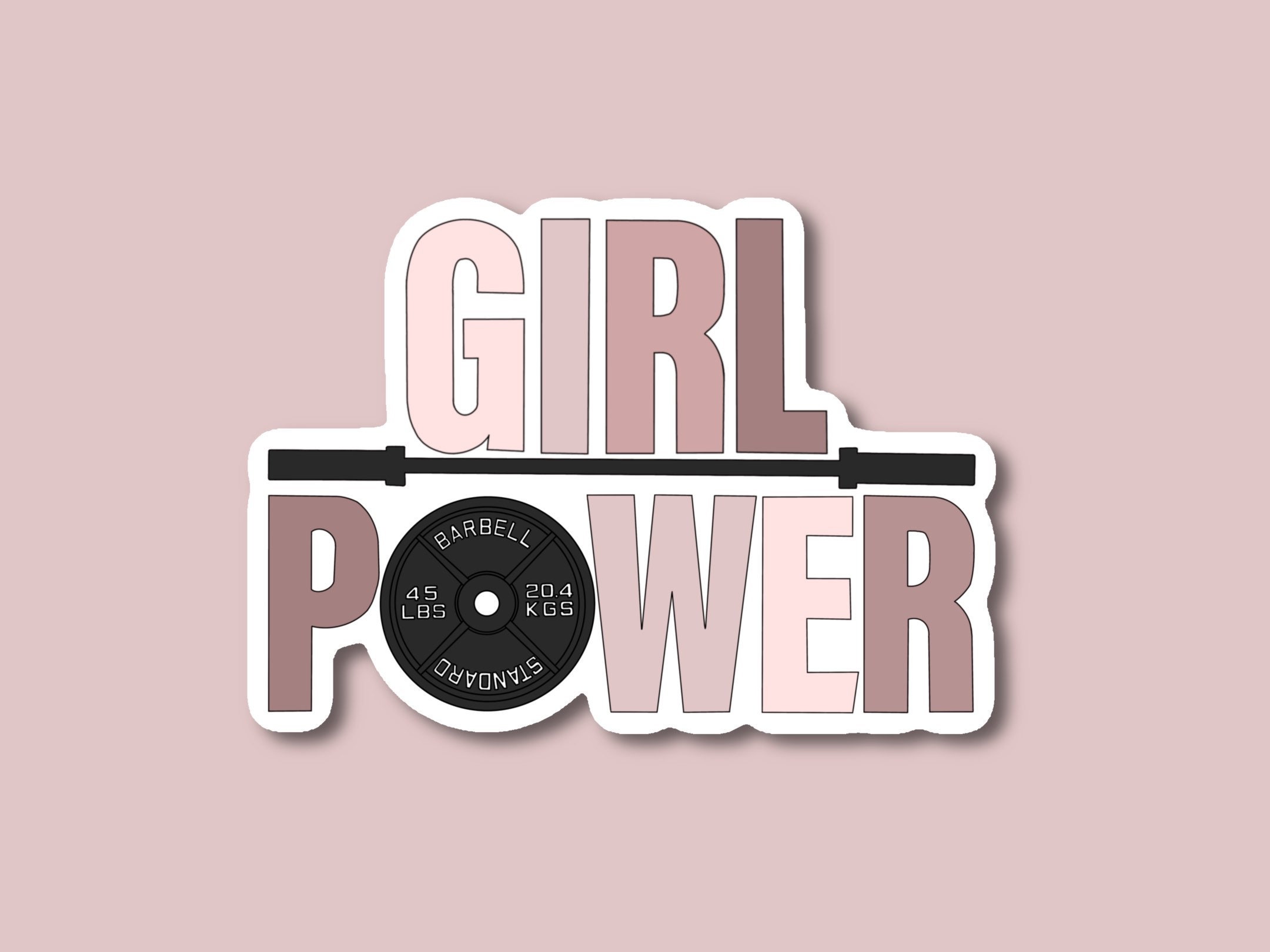 Girl Power Sticker Powerlifting Sticker Weightlifting | Etsy