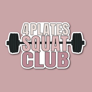 Squat Club Powerlifting Sticker, Weightlifting Sticker, Girls Who ...