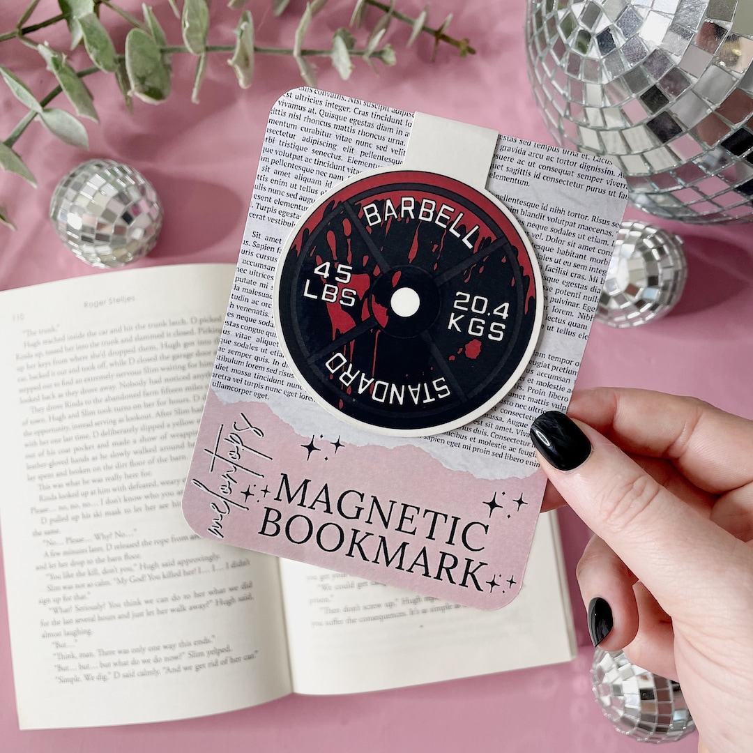 True Crime 45lb Plate Magnetic Bookmark, Book Lover Gift, Gym Lover ...