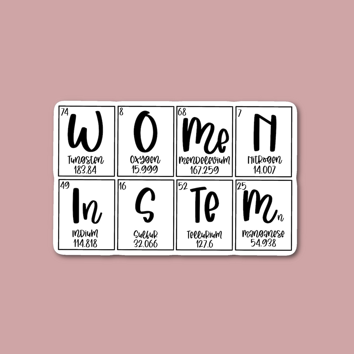 Women in STEM Periodic Table Sticker, Science Sticker, STEM Sticker ...
