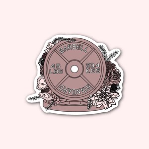 45lb Plate Stack With Flowers Sticker, Powerlifting Sticker ...