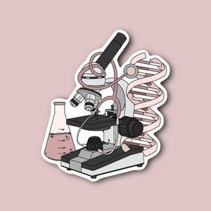 Micro Biologist Sticker, Science Sticker, STEM Sticker, Medical Sticker ...