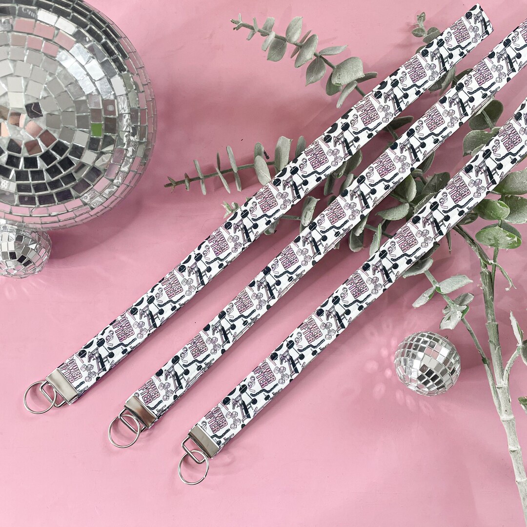 Pink Powerlifter Lanyard, Gym Lanyard, Neck Lanyard, Lifting Key Holder ...