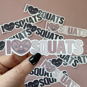 I Heart Squats Sticker, Powerlifting Sticker, Weightlifting Sticker ...