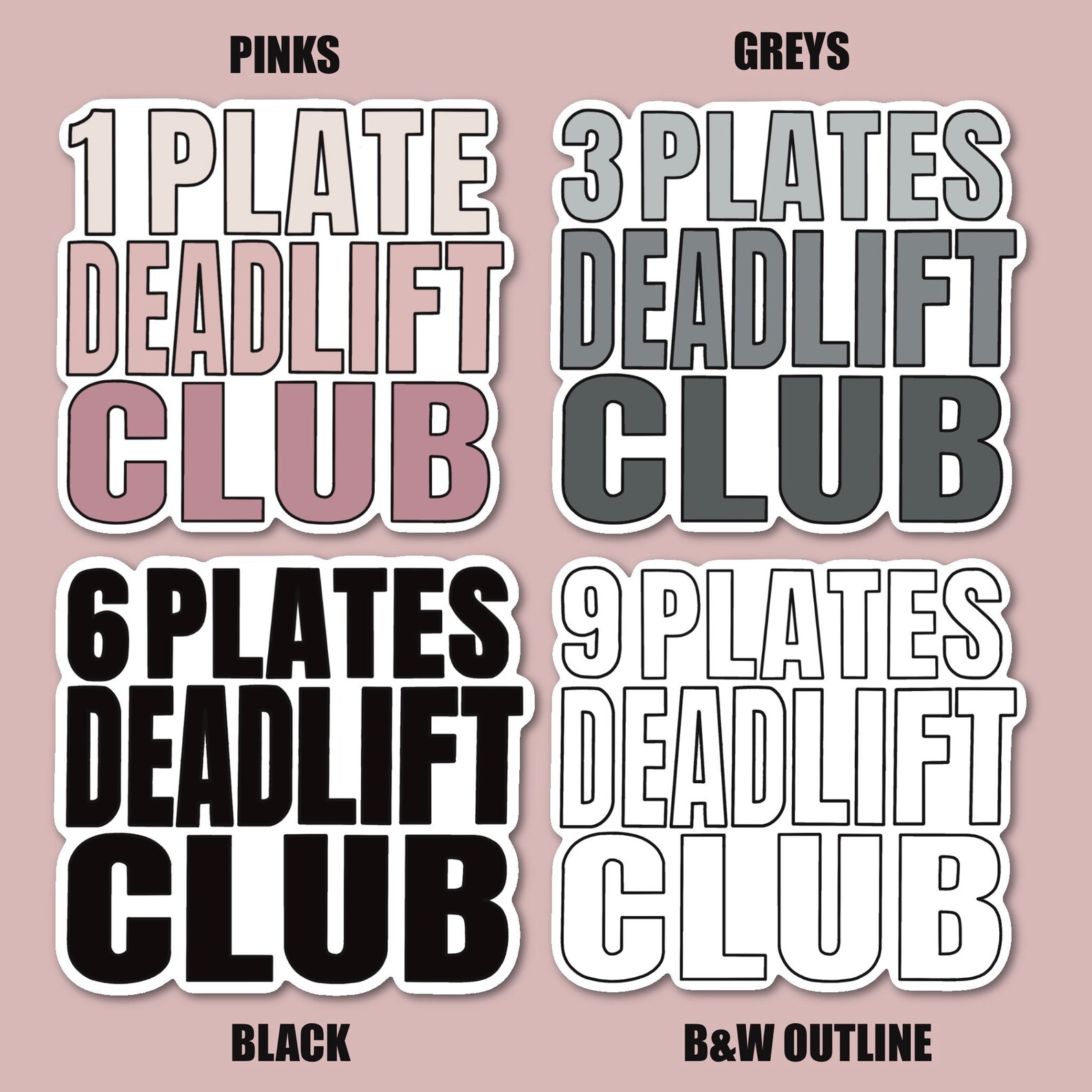 Deadlift Club Powerlifting Sticker, Weightlifting Sticker, Girls Who ...