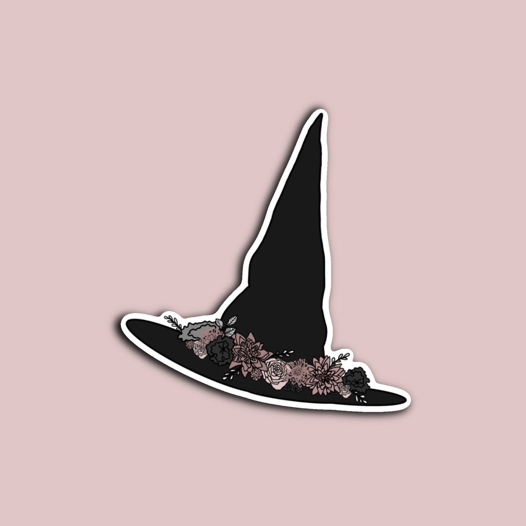Witch Hat Sticker, Halloween Stickers, Fall Sticker, Laptop Sticker ...