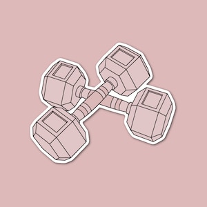 Dumbbell Sticker, Powerlifting Sticker, Weightlifting Sticker, Girls ...