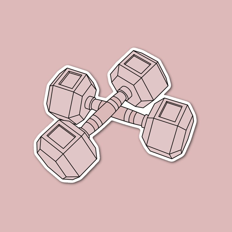 Dumbbell Sticker, Powerlifting Sticker, Weightlifting Sticker, Girls ...