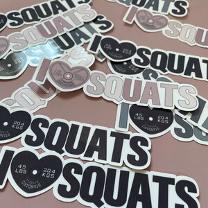 I Heart Squats Sticker, Powerlifting Sticker, Weightlifting Sticker ...