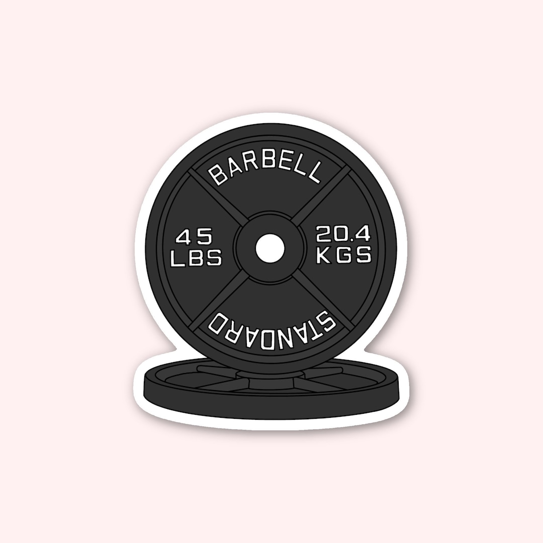 45lb Plate Stack Water Resistant Sticker, Powerlifting Sticker ...