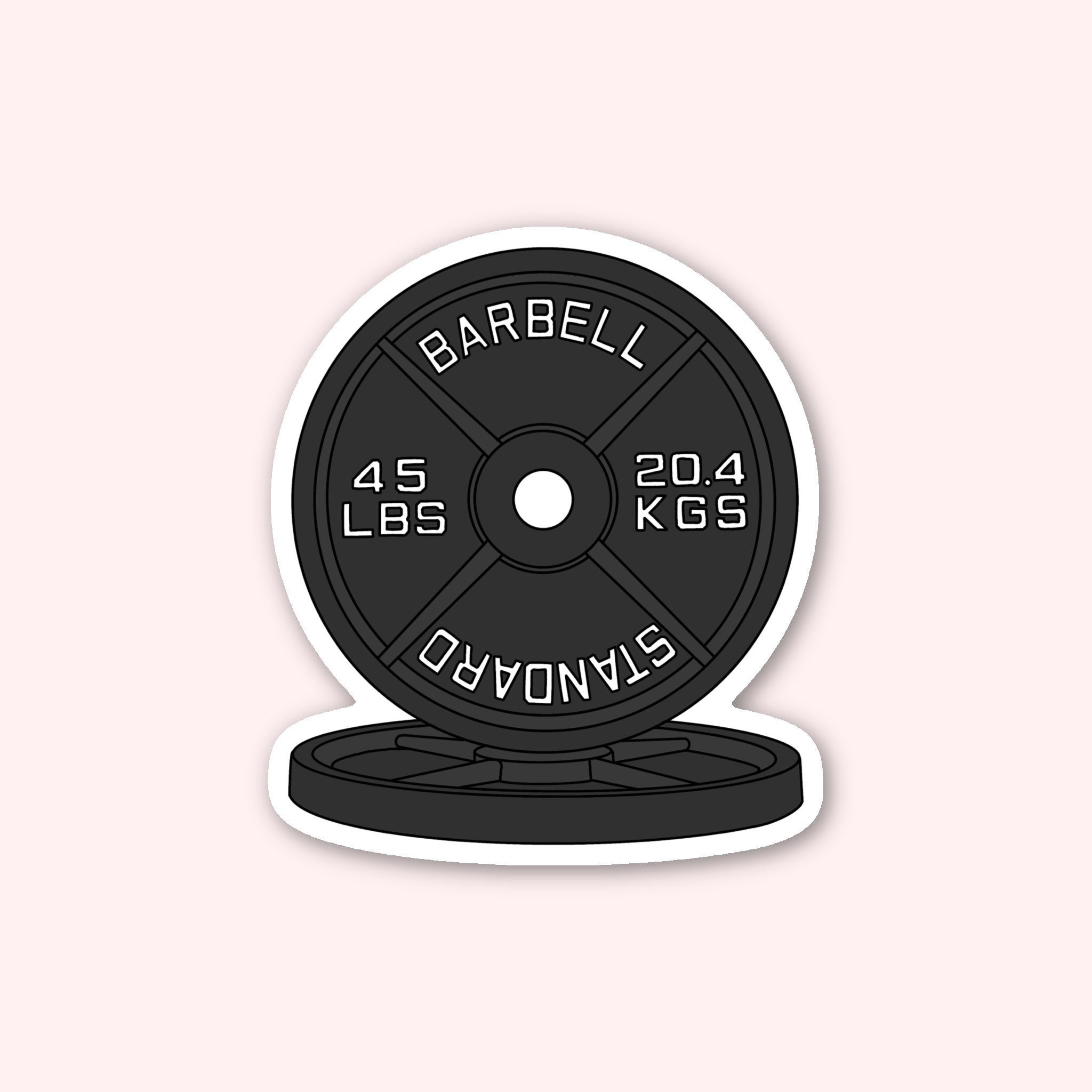 45lb Plate Stack Water Resistant Sticker Powerlifting - Etsy