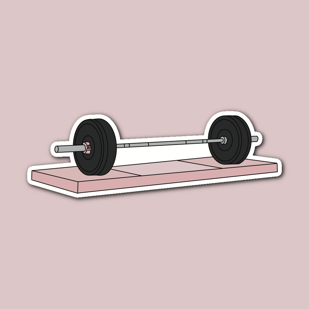 Deadlift Platform Powerlifting Sticker, Gym Sticker, Weightlifting ...