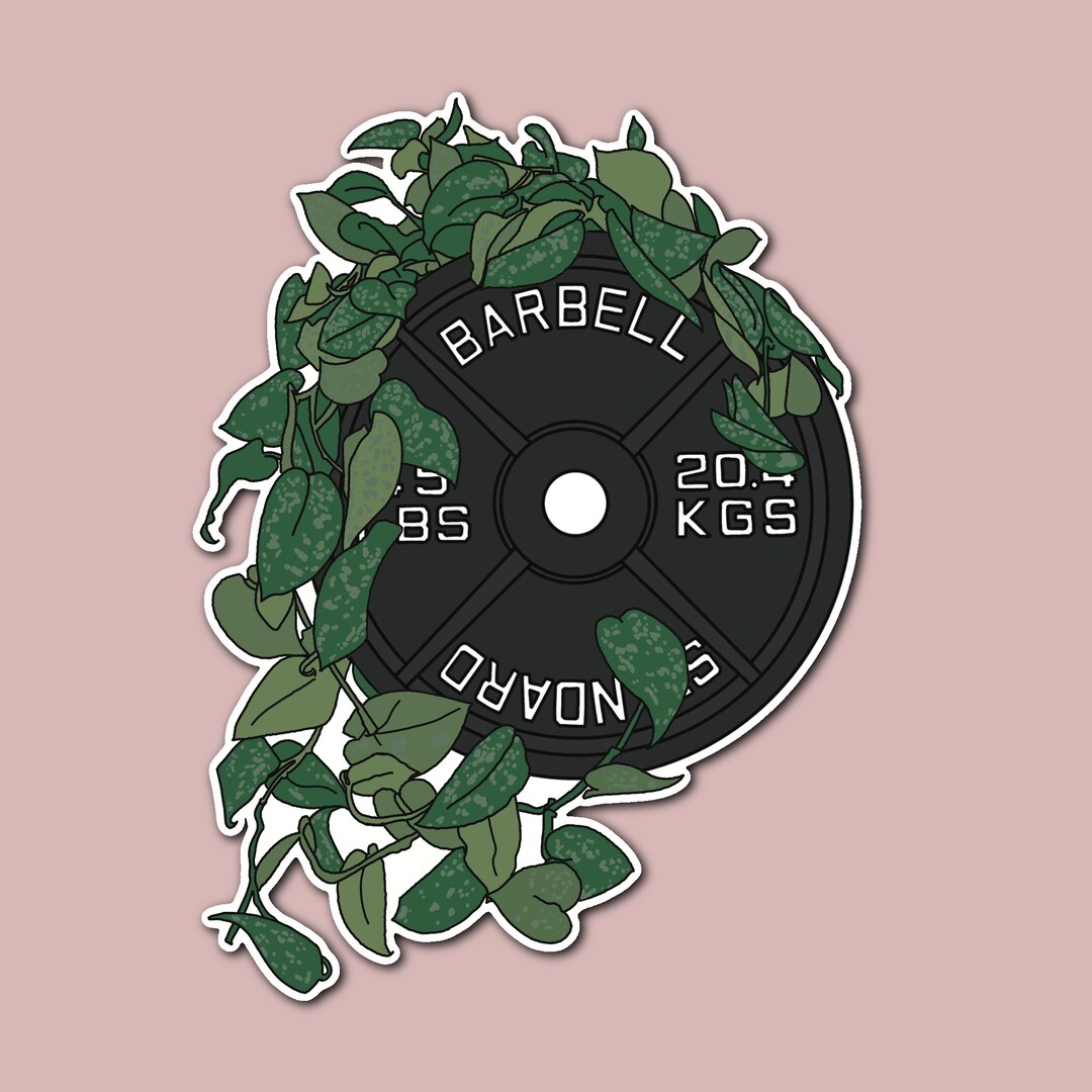 45lb Plate With Plants Sticker, Powerlifting Sticker, Weightlifting ...
