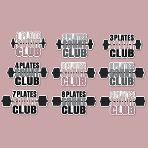 Squat Club Powerlifting Sticker, Weightlifting Sticker, Girls Who ...