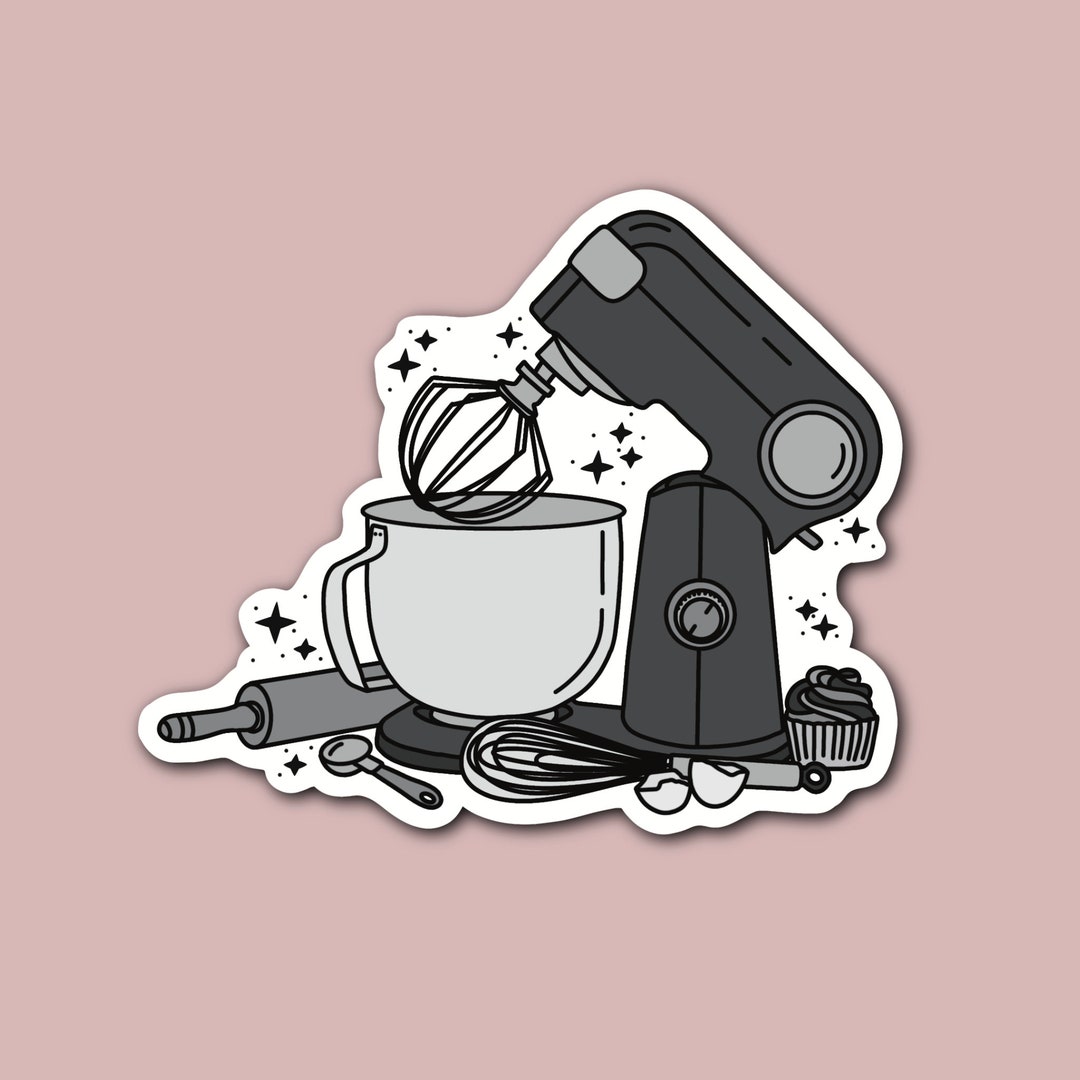 Baking Sticker, Stand Mixer Sticker, Baker Sticker, Baker Gift, Chef ...