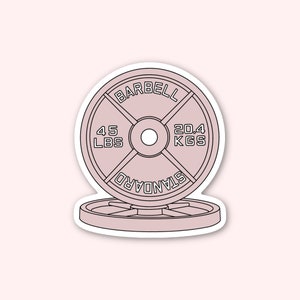 45lb Plate Stack Water Resistant Sticker, Powerlifting Sticker ...