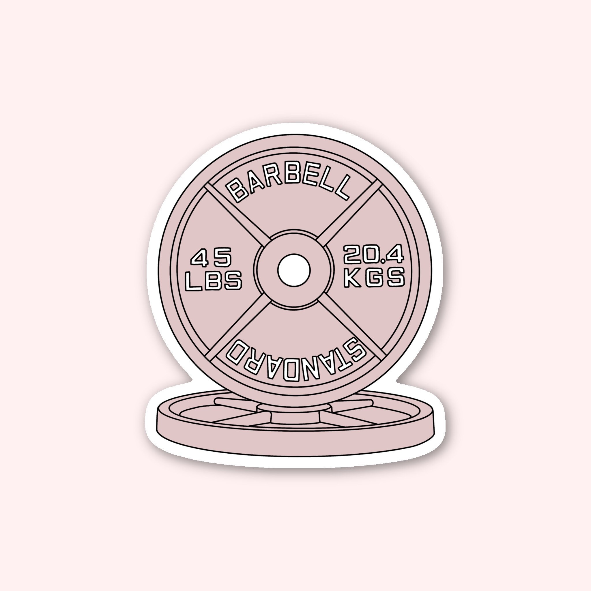 45lb Plate Stack Water Resistant Sticker Powerlifting - Etsy