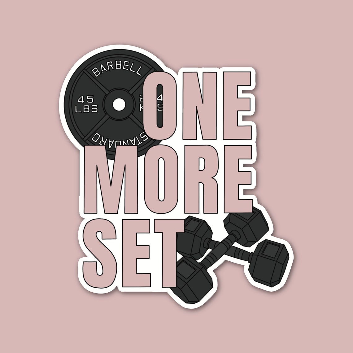 One More Set Powerlifting Sticker, Weightlifting Sticker, Crossfit ...