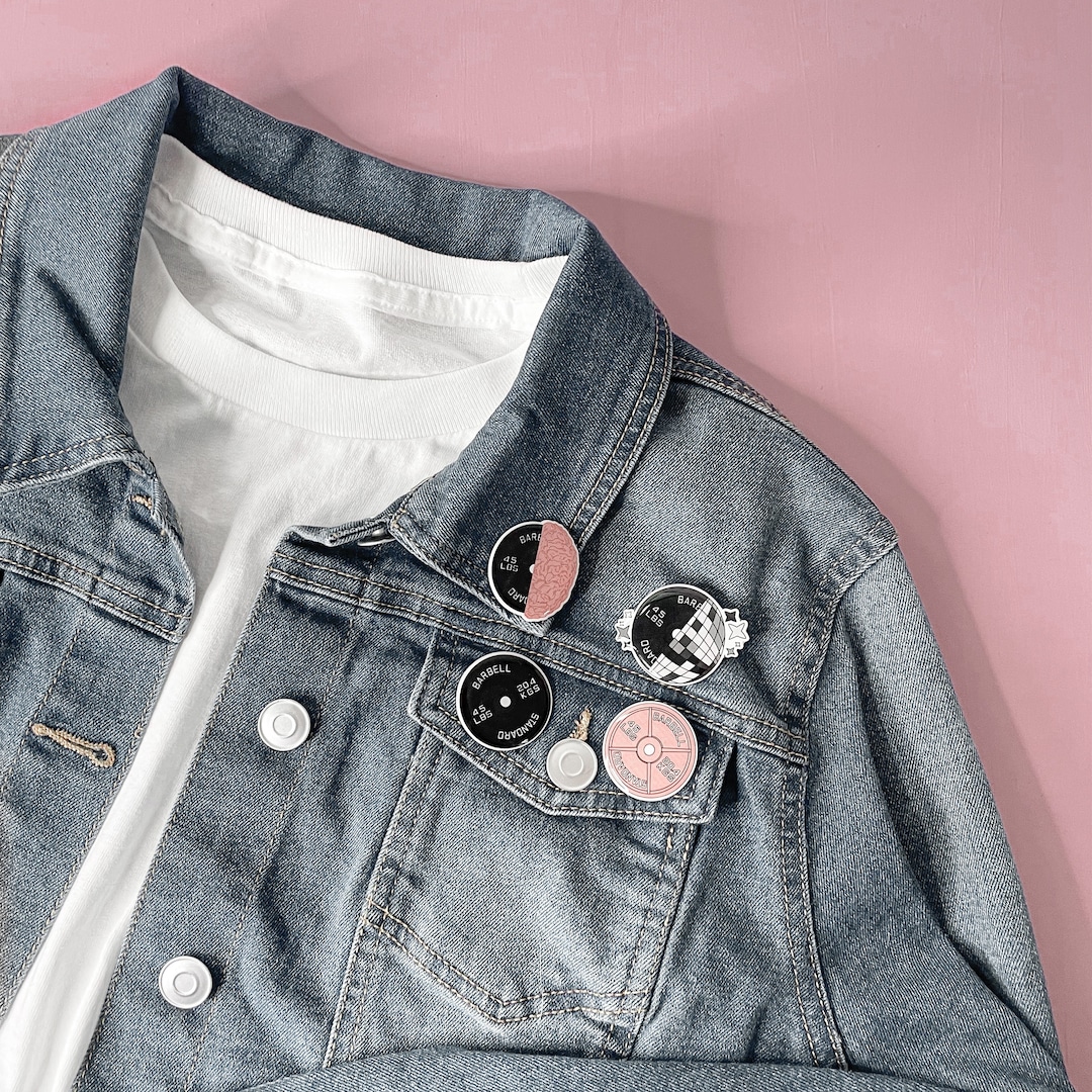 45lb Plate Powerlifting Handmade Pin, Lapel Pin, Gym Tie Pin, Gym Bag Pins, Jean Jacket Pins - Etsy