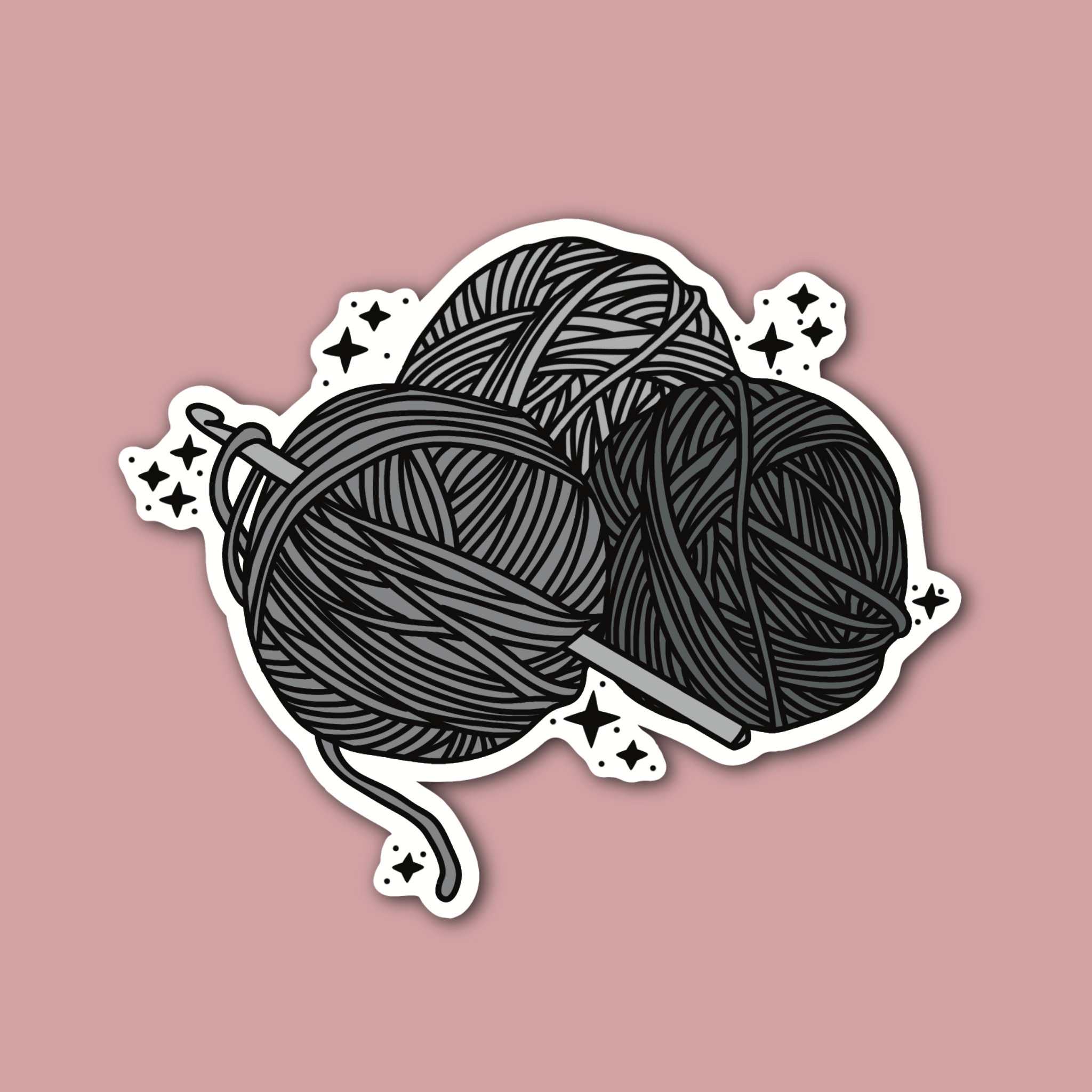 Crochet Sticker, Yarn Sticker, Fiber Artist - Etsy