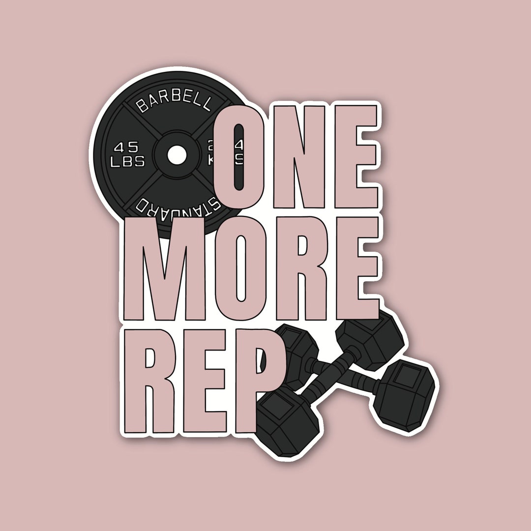 One More Rep Powerlifting Sticker, Weightlifting Sticker, Crossfit ...