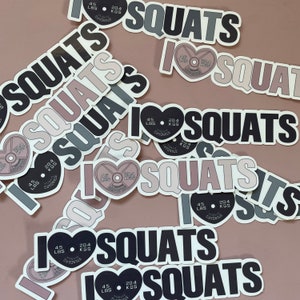 I Heart Squats Sticker, Powerlifting Sticker, Weightlifting Sticker ...