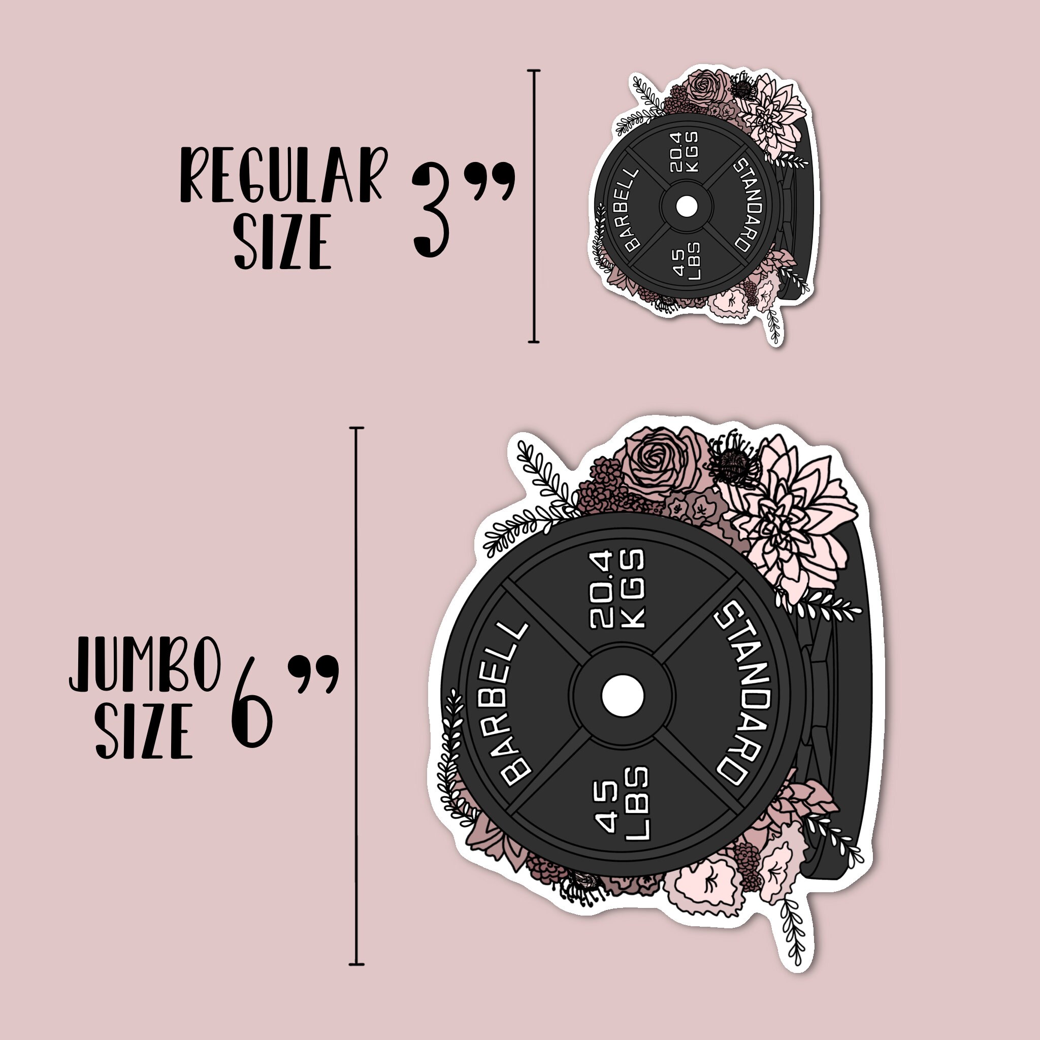 45lb Plate Stack With Flowers Sticker Powerlifting Sticker - Etsy