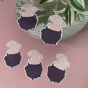 Cauldron Sticker, Witch Sticker, Pink Halloween, Spooky Season - Etsy