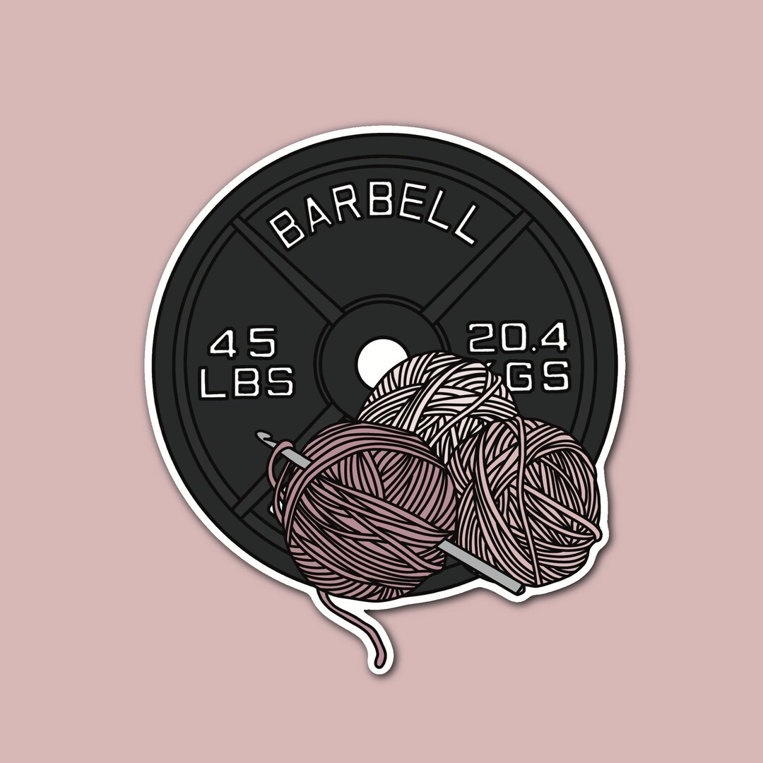 Crochet and Lifting Sticker, Powerlifting Sticker, Weightlifting ...
