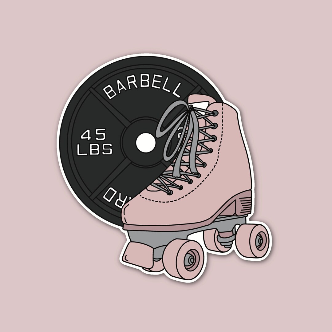 45lb Plate With Skate Sticker, Powerlifting Sticker, Weightlifting ...