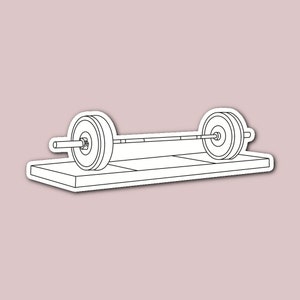 Deadlift Platform Powerlifting Sticker, Gym Sticker, Weightlifting ...