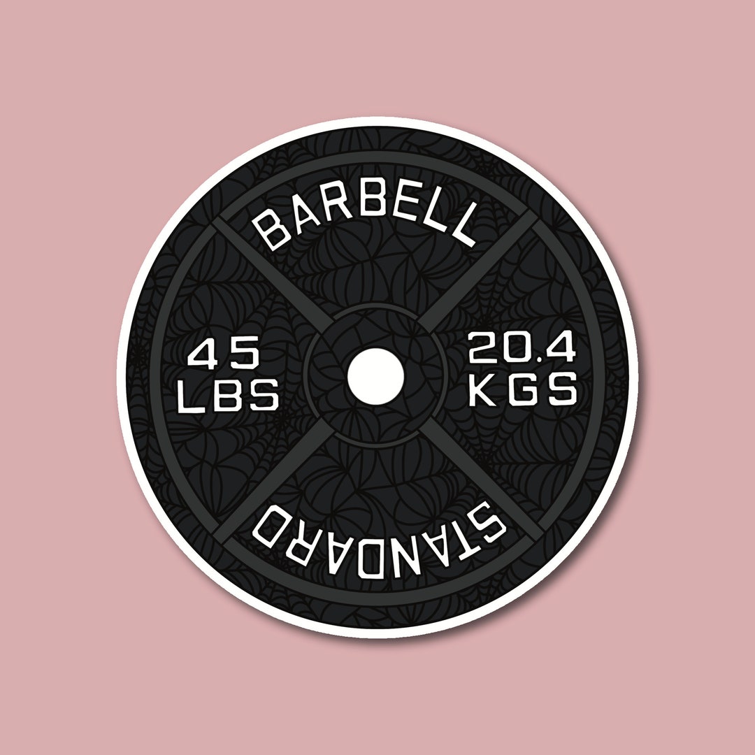 Spiderweb 45lb Plate Sticker, Powerlifting Sticker, Weightlifting ...